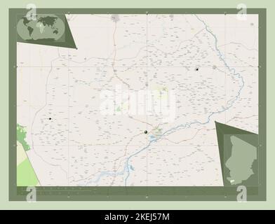 Logone Occidental, region of Chad. Open Street Map. Corner auxiliary ...