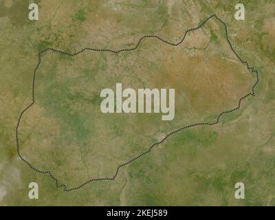 Logone Occidental, region of Chad. Low resolution satellite map ...