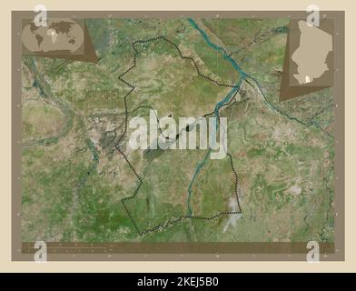 Mandoul, region of Chad. High resolution satellite map Stock Photo - Alamy