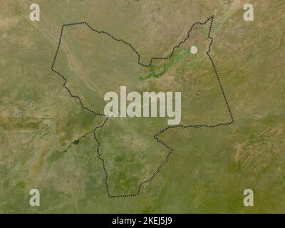 Moyen-Chari, region of Chad. Low resolution satellite map. Corner auxiliary location maps Stock ...