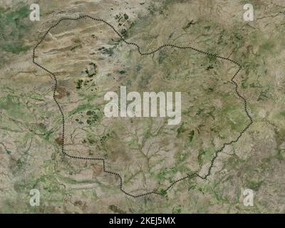 Ouaddai, region of Chad. High resolution satellite map. Locations and ...