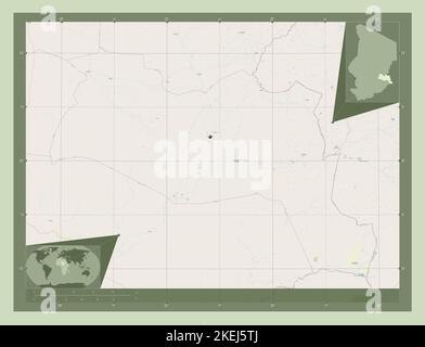 Sila, region of Chad. Open Street Map Stock Photo - Alamy