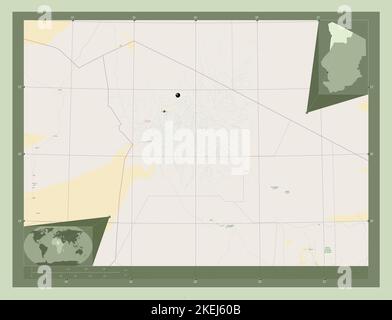 Tibesti, region of Chad. Open Street Map. Locations and names of major ...