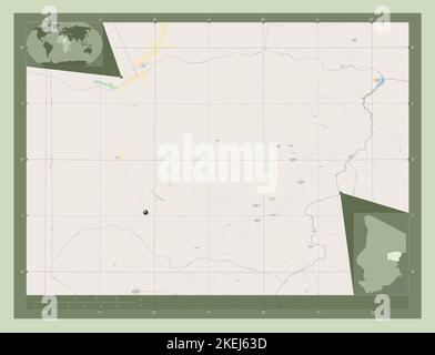 Wadi Fira, region of Chad. Open Street Map Stock Photo - Alamy