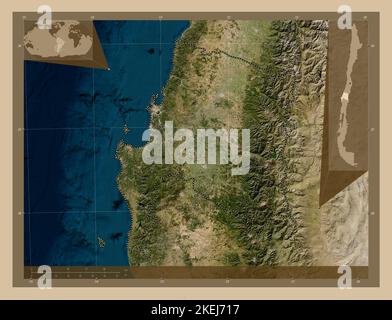 Bio-Bio, region of Chile. Low resolution satellite map Stock Photo - Alamy
