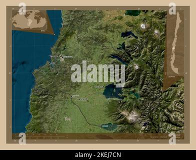 Los Rios, region of Chile. Low resolution satellite map Stock Photo - Alamy