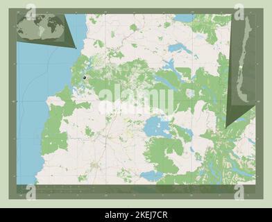 Los Rios, region of Chile. Open Street Map Stock Photo - Alamy