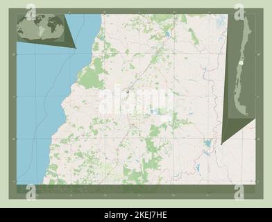 Maule, region of Chile. Open Street Map Stock Photo - Alamy