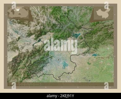 Beijing, municipality of China. High resolution satellite map Stock ...