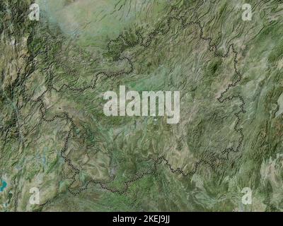 Guizhou, province of China. High resolution satellite map. Locations of ...