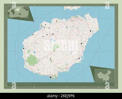 Hainan, province of China. Open Street Map Stock Photo - Alamy