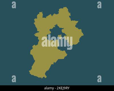 Shape of Hebei, province of China, and its capital. Distance scale ...