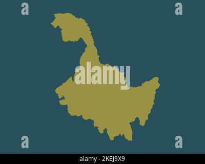 Shape of Heilongjiang, province of China, with its capital isolated on ...