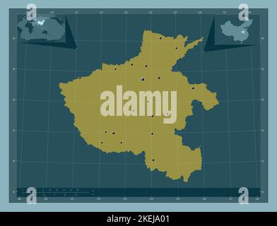 Henan, province of China. Solid color shape Stock Photo - Alamy
