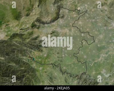 Henan, province of China. Low resolution satellite map. Locations and ...