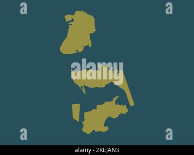 Macau, autonomous region of China. Solid color shape. Locations and ...