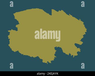 Shape of Qinghai, province of China, with its capital isolated on white ...