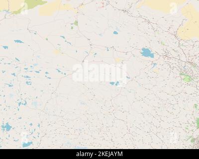 Qinghai, province of China. Open Street Map. Locations and names of ...