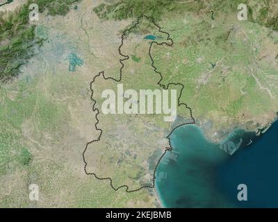 Tianjin, municipality of China. High resolution satellite map ...