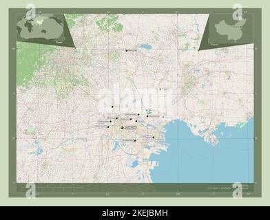 Tianjin, municipality of China. Open Street Map Stock Photo - Alamy