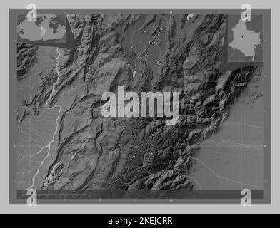 Capital District of Bogota, capital district of Colombia. Grayscale ...