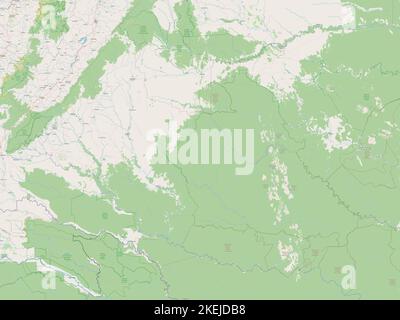 Caqueta, intendancy of Colombia. Open Street Map. Locations and names ...