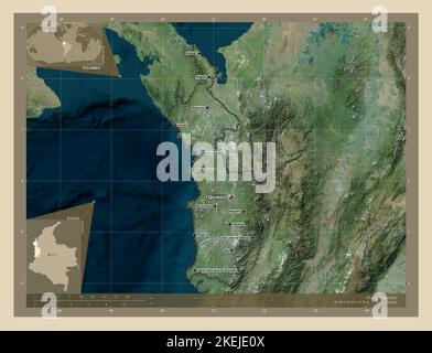 Choco, department of Colombia. High resolution satellite map Stock ...