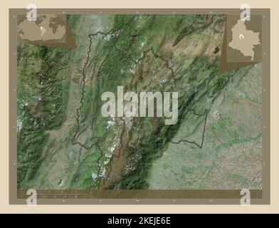 Cundinamarca, department of Colombia. High resolution satellite map ...