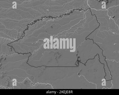 Guainia, commissiary of Colombia. Elevation map colored in wiki style ...