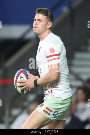 England's Freddie Steward during the Autumn International at Twickenham ...