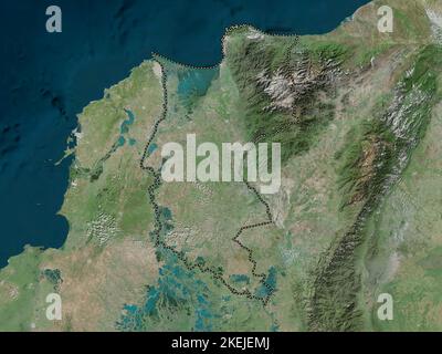 Magdalena, department of Colombia. High resolution satellite map ...