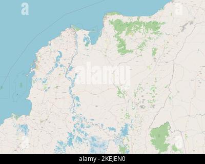Magdalena, department of Colombia. Open Street Map. Corner auxiliary ...