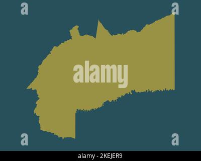 Shape of Meta, department of Colombia, with its capital isolated on ...