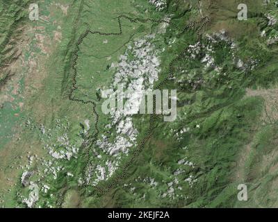 Quindio, department of Colombia. High resolution satellite map ...