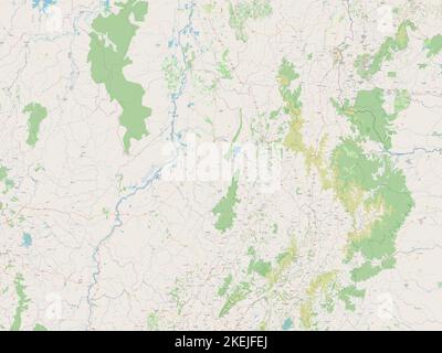 Santander, department of Colombia. Open Street Map. Locations and names ...