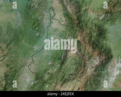 Santander, department of Colombia. High resolution satellite map. Locations and names of major ...