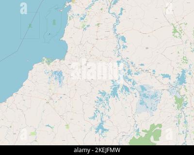 Sucre, department of Colombia. Open Street Map. Locations of major ...