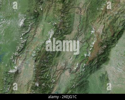 Tolima, department of Colombia. High resolution satellite map ...