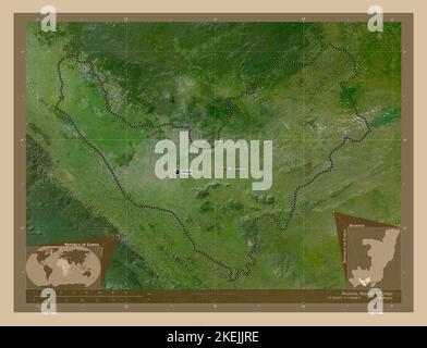 Bouenza, region of Republic of Congo. Low resolution satellite map ...