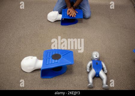 A human toy character for cardiopulmonary resuscitation medical ...