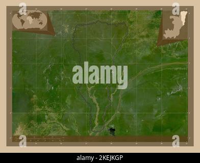 Likouala, region of Republic of Congo. Low resolution satellite map ...