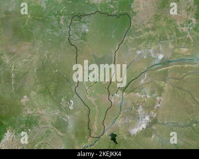 Likouala, region of Republic of Congo. High resolution satellite map ...