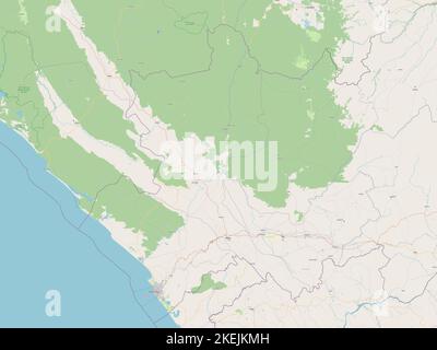 Niari, region of Republic of Congo. Open Street Map. Locations and ...