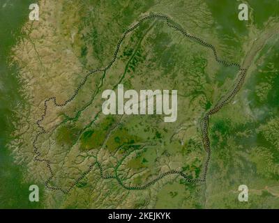 Plateaux, region of Republic of Congo. Low resolution satellite map ...