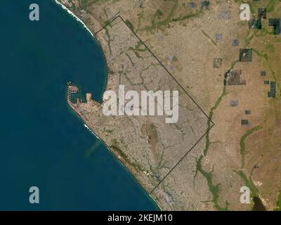 Pointe Noire, region of Republic of Congo. Low resolution satellite map ...