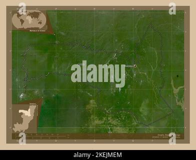 Sangha, region of Republic of Congo. Low resolution satellite map ...