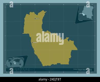 Shape of Kwango, province of Democratic Republic of the Congo, and its ...