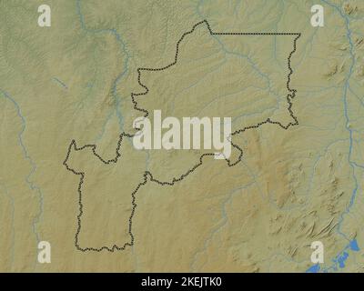 Lomami, province of Democratic Republic of the Congo. Colored elevation ...