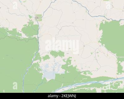 Sud-Ubangi, province of Democratic Republic of the Congo. Grayscale ...