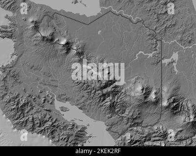 Alajuela, province of Costa Rica. Elevation map colored in wiki style ...